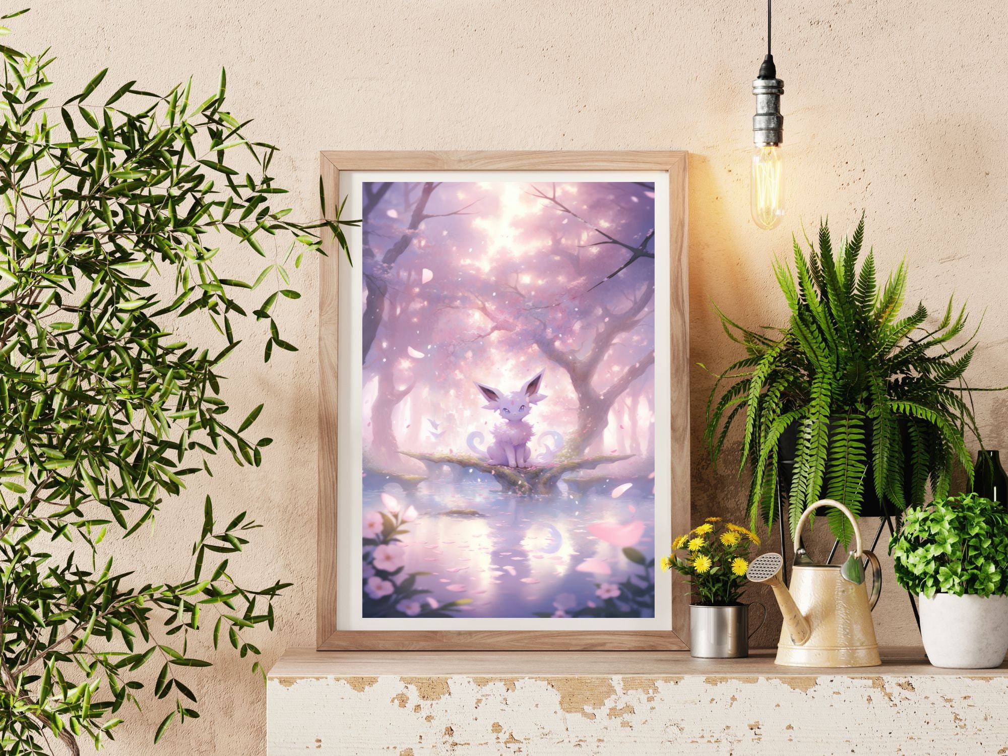 Pokemon Espeon Illustration, Pokemon Art Print, Watercolor Pokemon ...