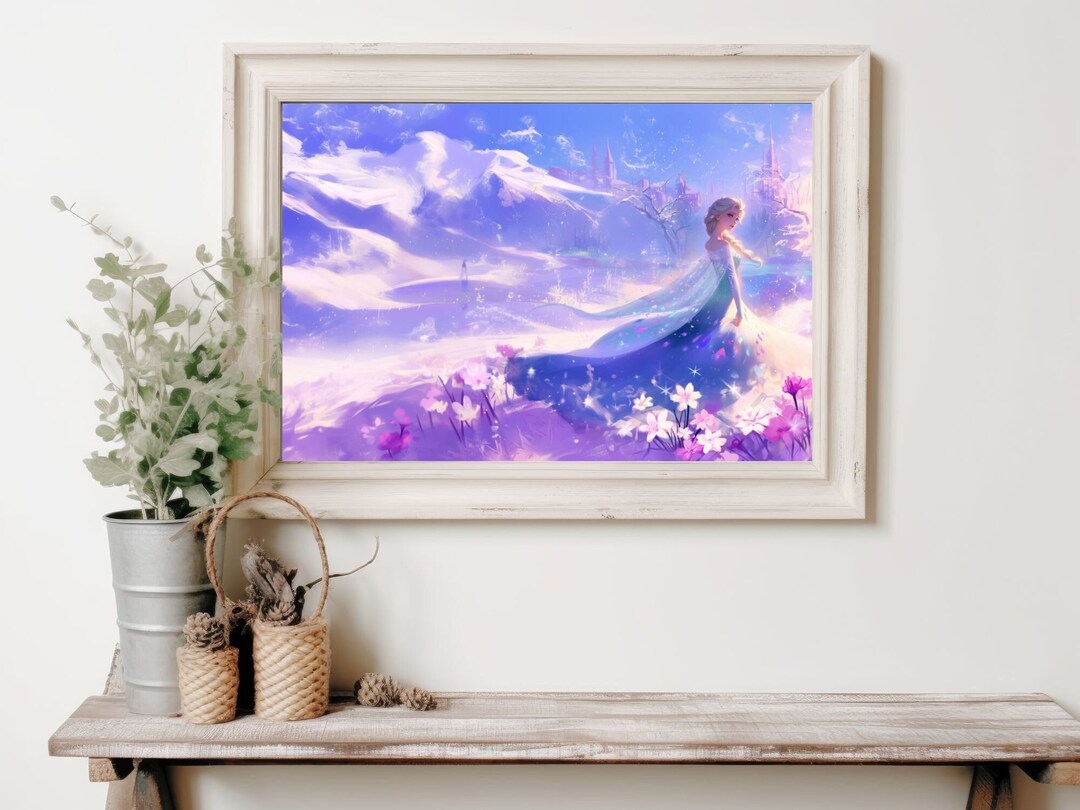 Princess Elsa Poster Pastel, Soft Girl Room Decor for Teens, Pastel ...