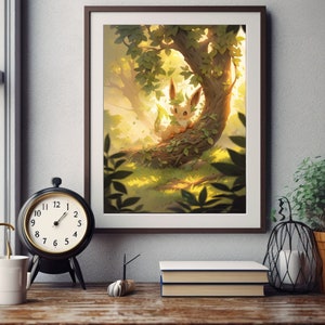 Pokemon Leafeon Illustration, Pokemon Art Print, Watercolor Pokemon ...