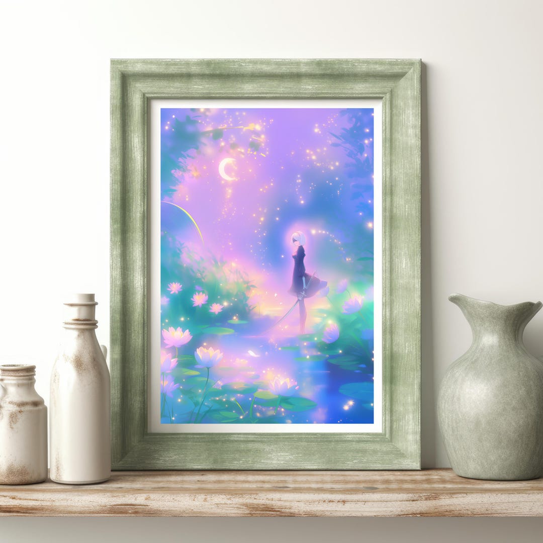 Nier Automata 2B Poster – Video Game Wall Art, 2B Fan Art, Premium ...