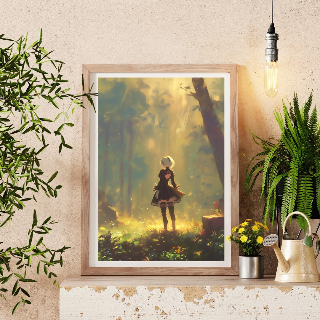 Nier Automata 2B Poster – Video Game Wall Art, 2B Fan Art, Premium ...