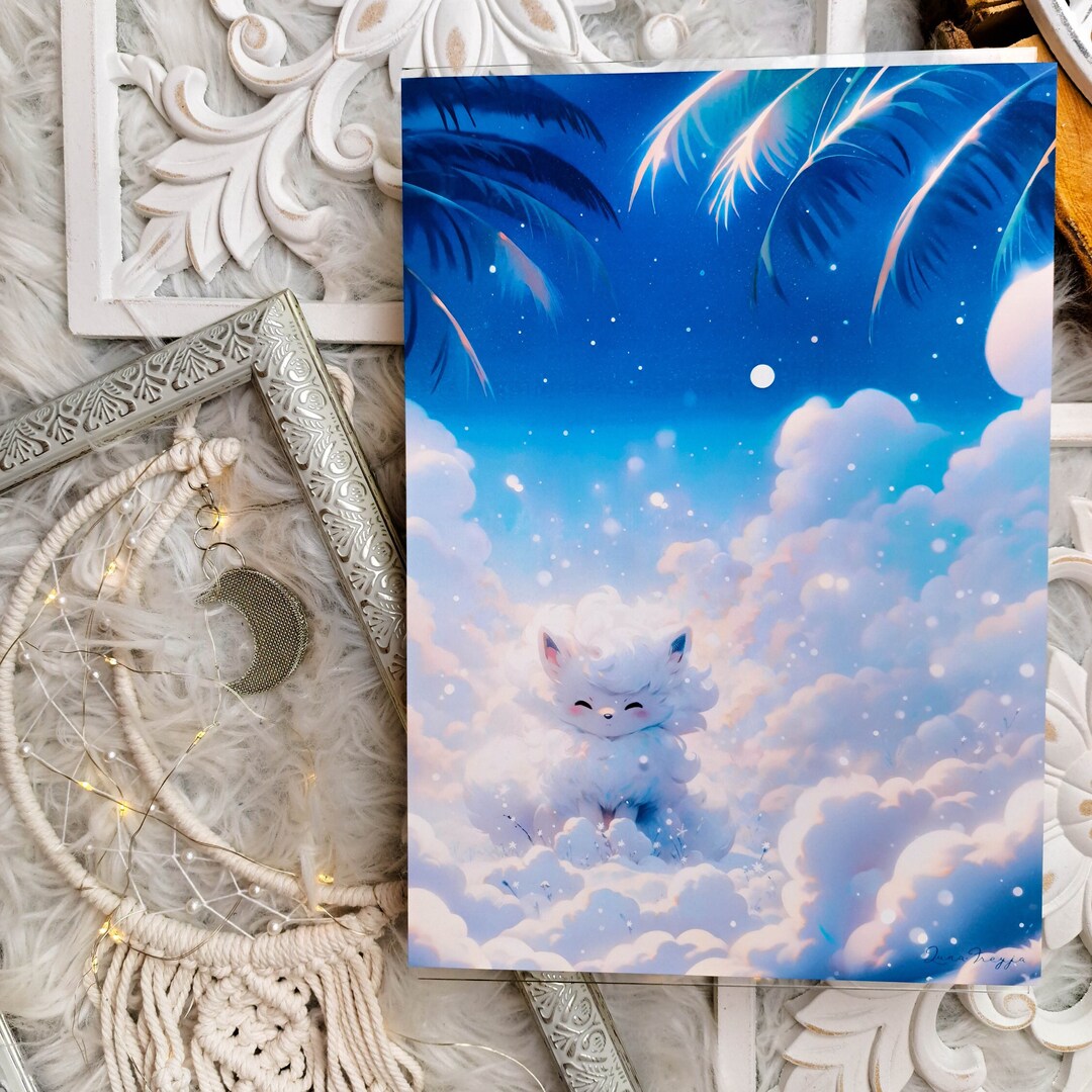 Pokemon Vulpix Illustration, Pokemon Art Print, Watercolor Pokemon ...