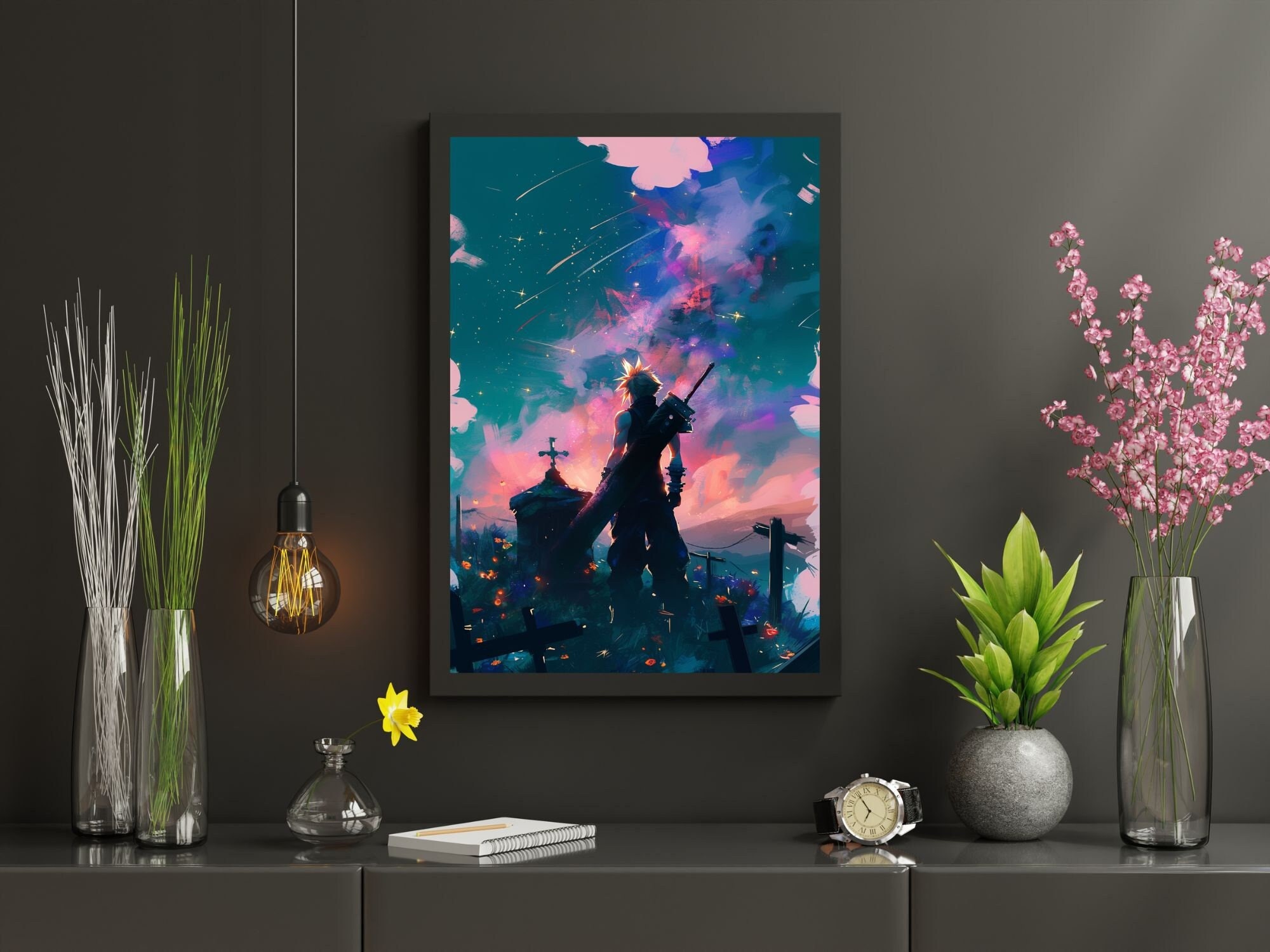 FF7 Cloud Poster, Final Fantasy VII Remake Cloud Art, Final Fantasy ...