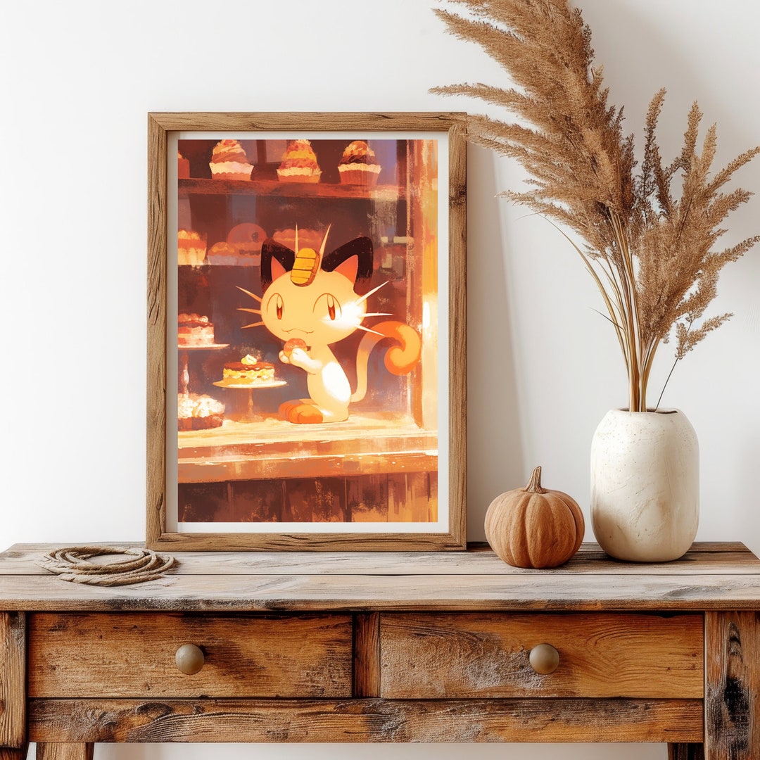Pokemon Meowth Illustration, Pokemon Art Print, Watercolor Pokemon ...