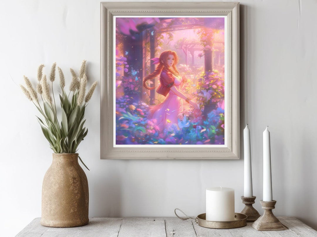 FF7 Aerith Poster, Final Fantasy VII Remake Aerith Art, Final Fantasy ...