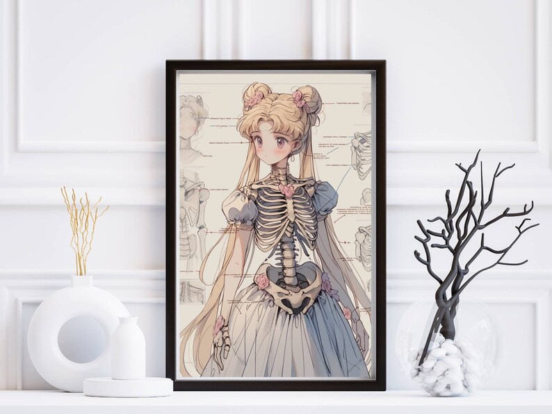 Moon Skeleton Poster Human Anatomy Print Medical School - Etsy