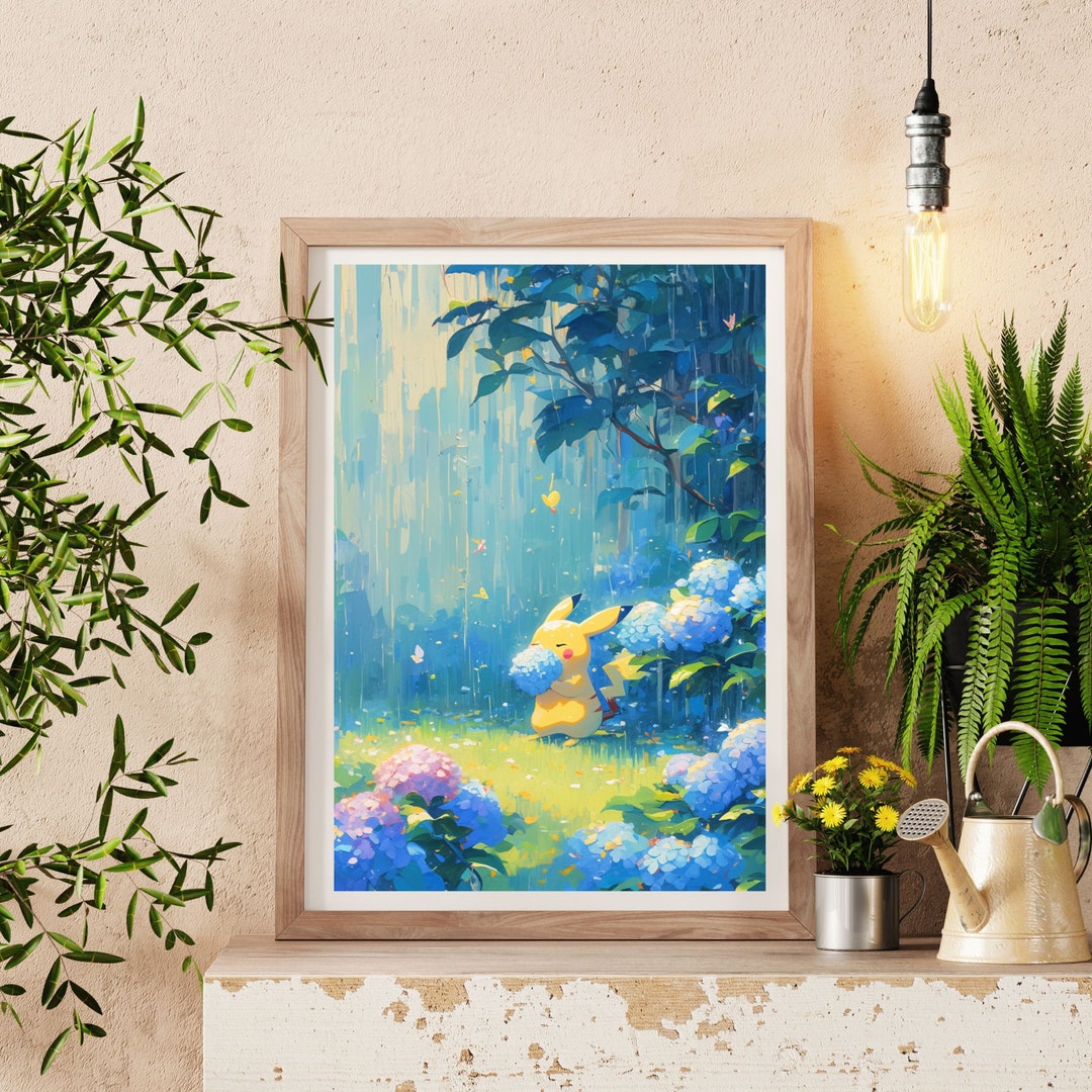 Pokemon Pikachu Illustration, Pokemon Art Print, Watercolor Pokemon ...