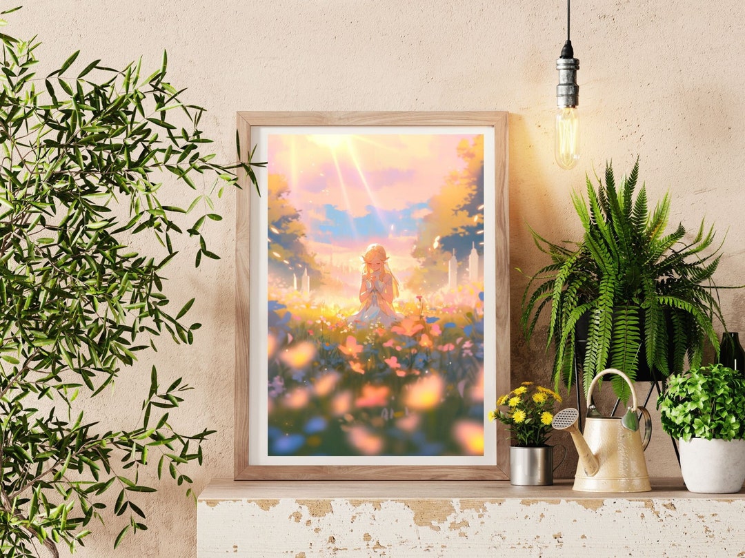 The Legend of Zelda Art, Princess Zelda Poster, Zelda Pastel Print ...