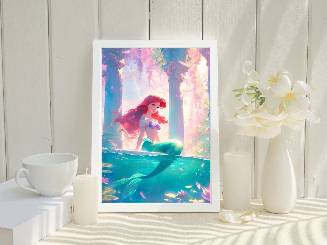 Princess Ariel Poster Pastel, Soft Girl Room Decor for Teens, Pastel ...