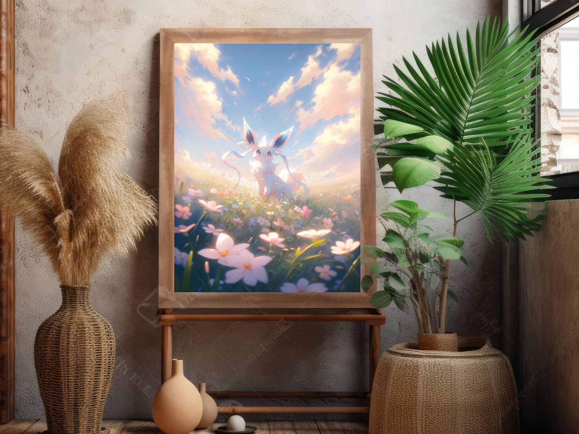 Pokemon Sylveon Illustration, Pokemon Art Print, Watercolor Pokemon ...