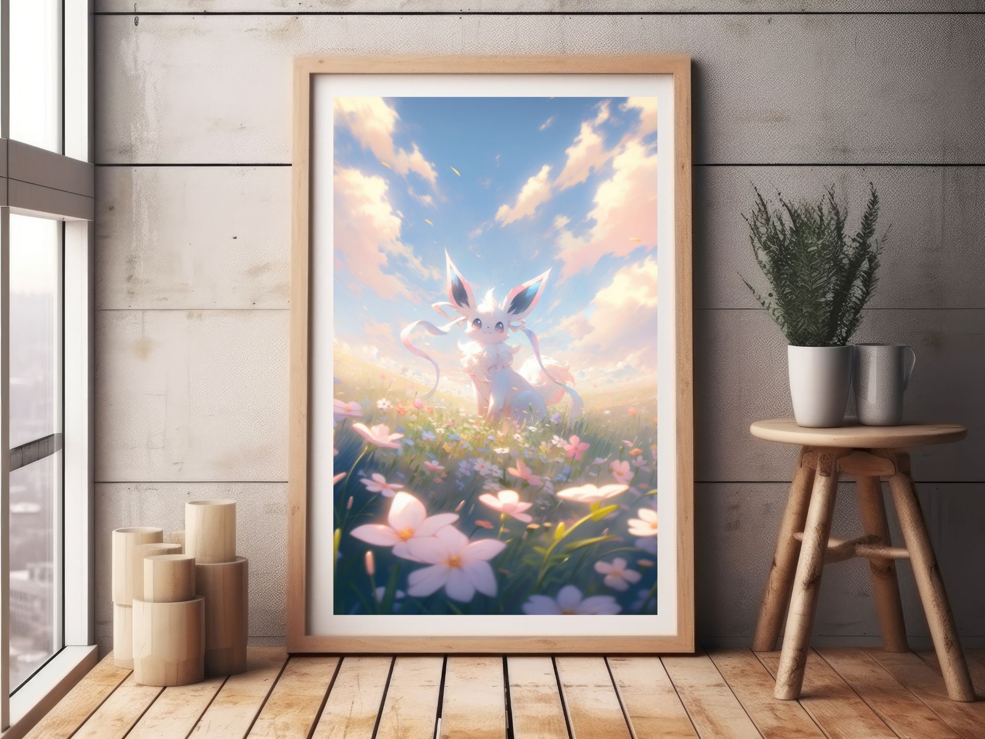 Pokemon Sylveon Illustration, Pokemon Art Print, Watercolor Pokemon ...