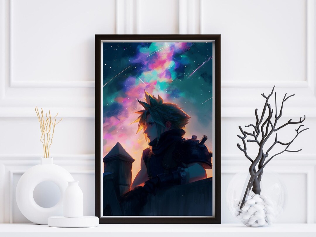 FF7 Cloud Poster, Final Fantasy VII Remake Cloud Art, Final Fantasy ...