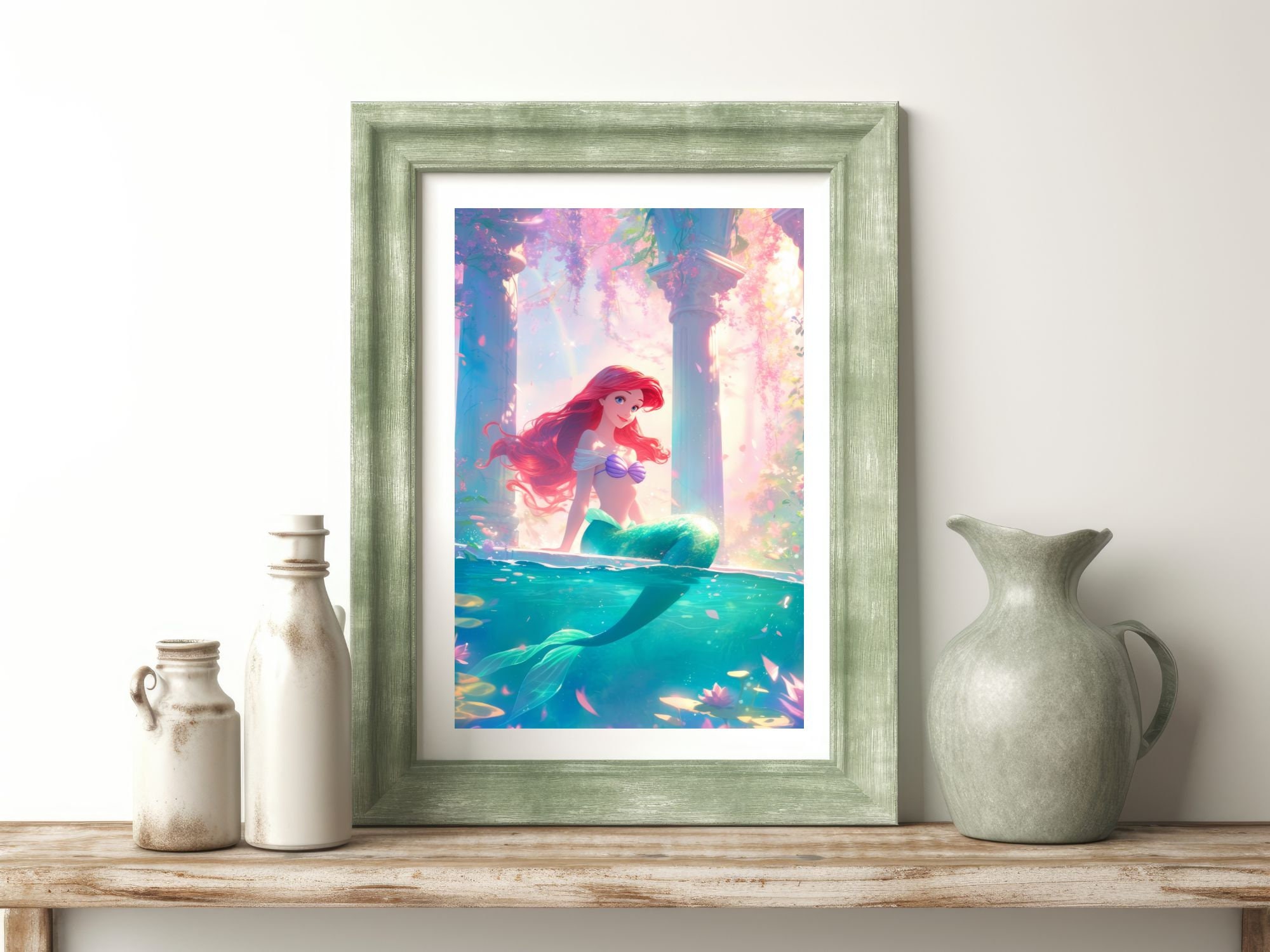 Princess Ariel Poster Pastel, Soft Girl Room Decor for Teens, Pastel ...
