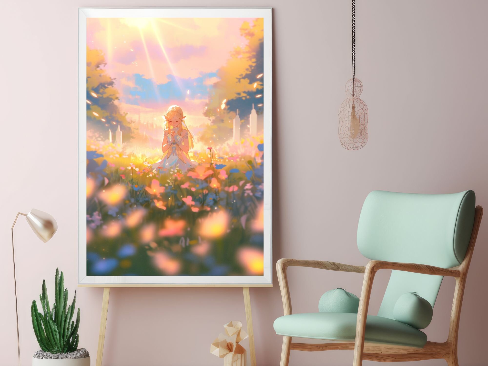 The Legend of Zelda Art Princess Zelda Poster Zelda Pastel - Etsy