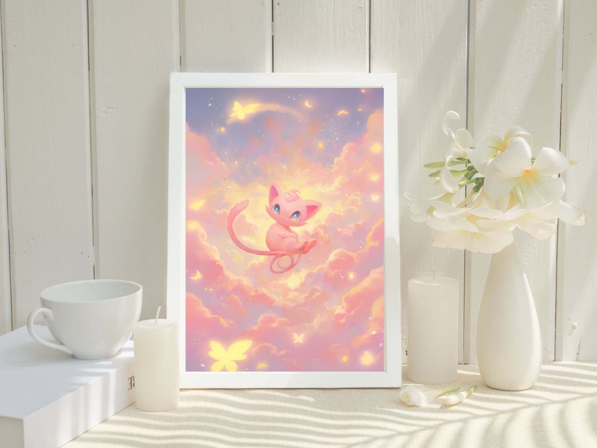 Pokemon Mew Illustration Pokemon Art Print Watercolor - Etsy