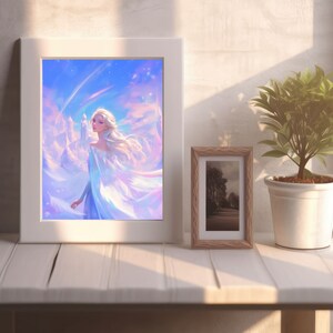 Princess Elsa Poster Pastel, Soft Girl Room Decor for Teens, Pastel ...