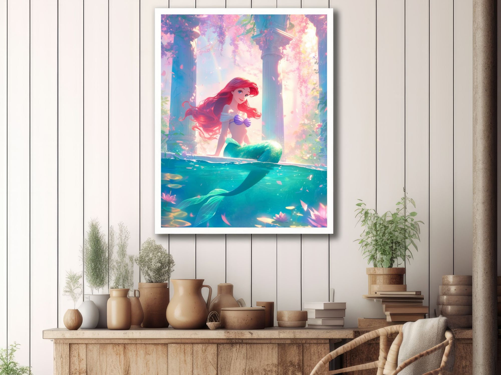 Princess Ariel Poster Pastel, Soft Girl Room Decor for Teens, Pastel ...