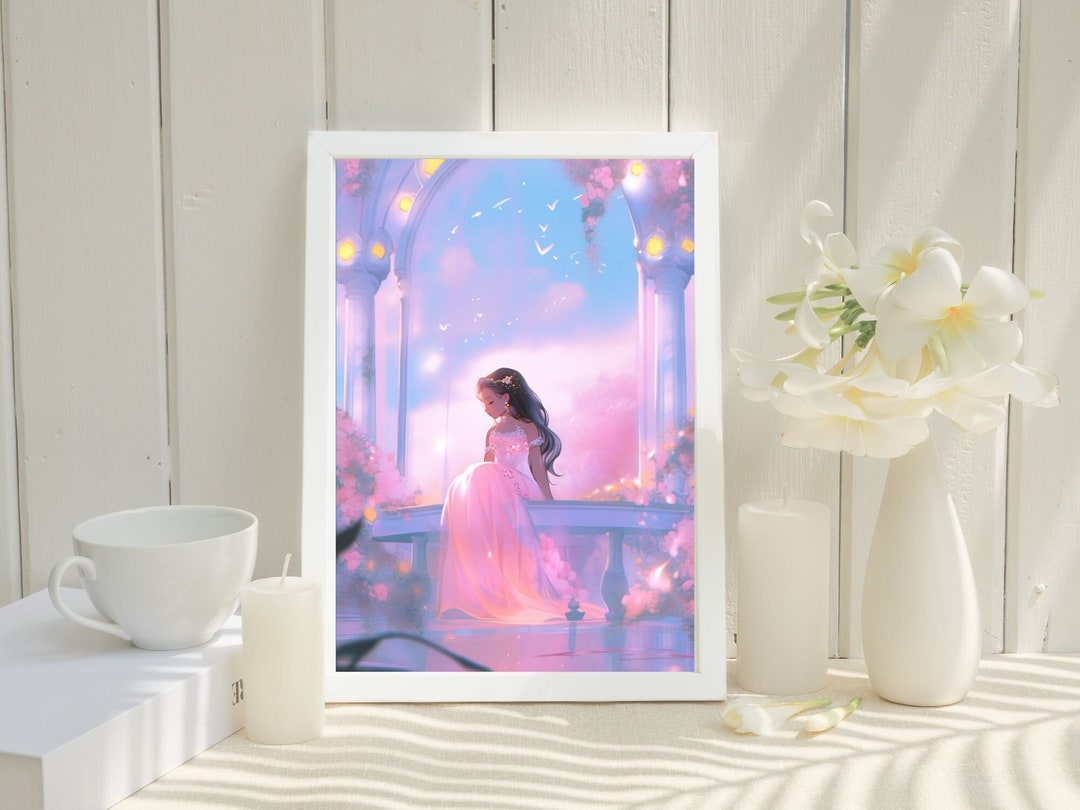 Pink Princess Pastel Poster, Soft Girl Room Decor for Teens, Pastel ...