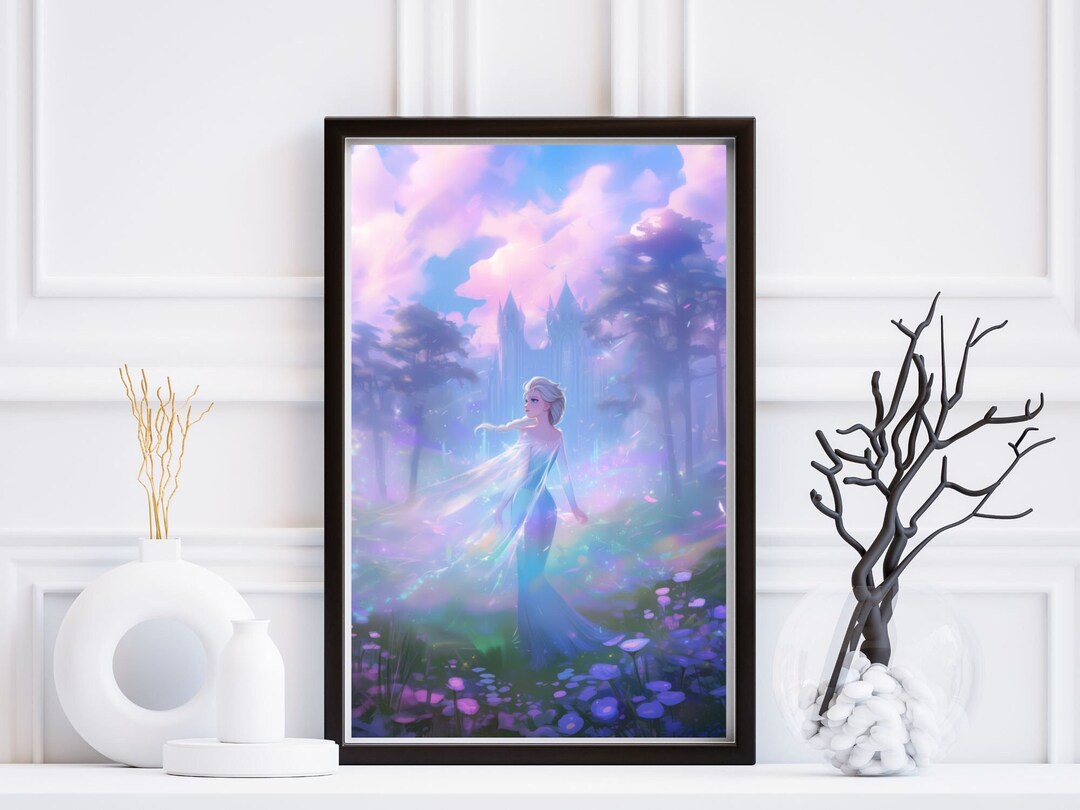 Princess Elsa Poster Pastel, Soft Girl Room Decor for Teens, Pastel ...