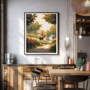 Red Panda Fall Floral Decor, AC Fall Wall Art, Kawaii Room Decor ...