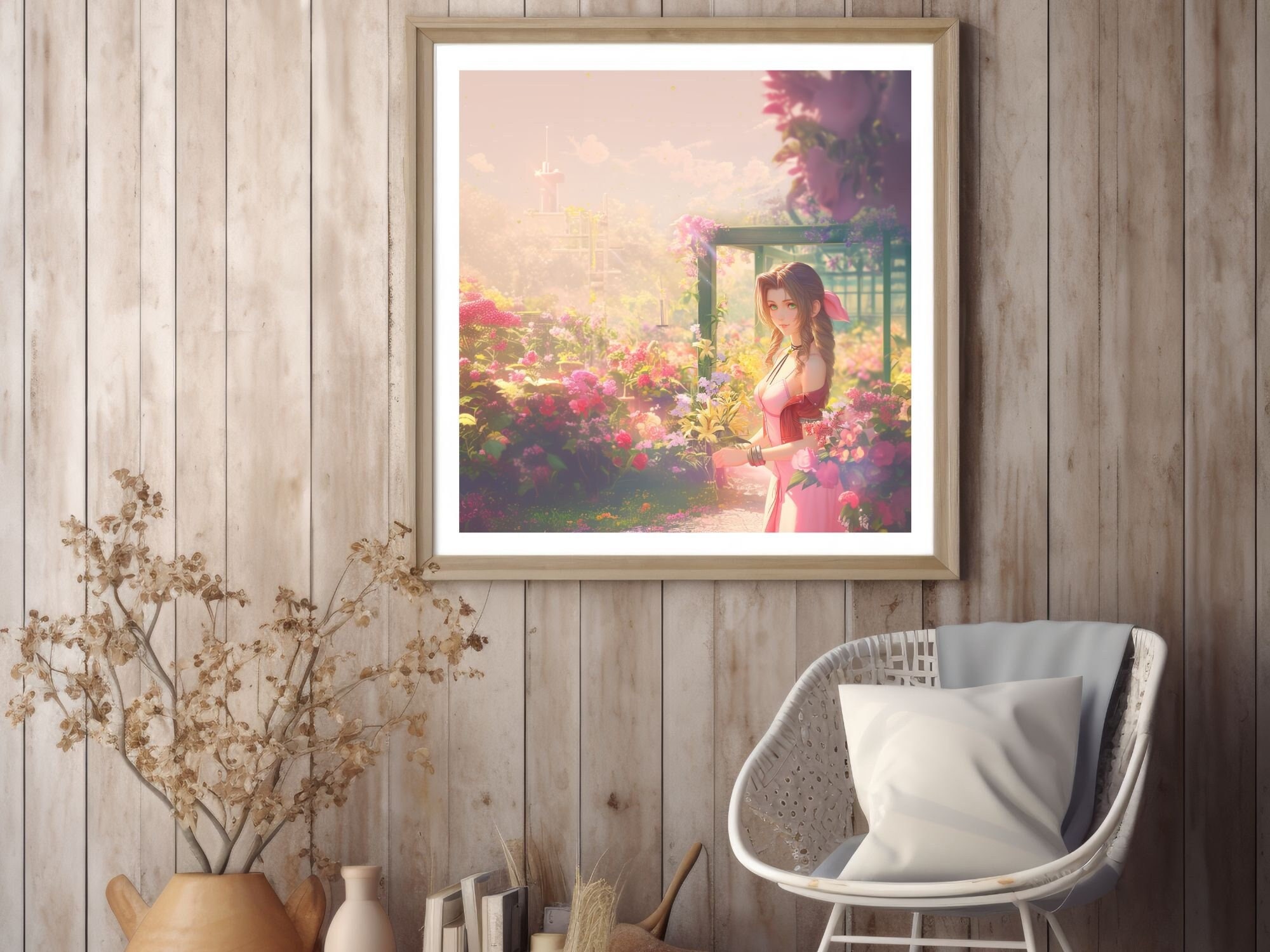 FF7 Aerith Poster, Final Fantasy VII Remake Aerith Art, Final Fantasy ...