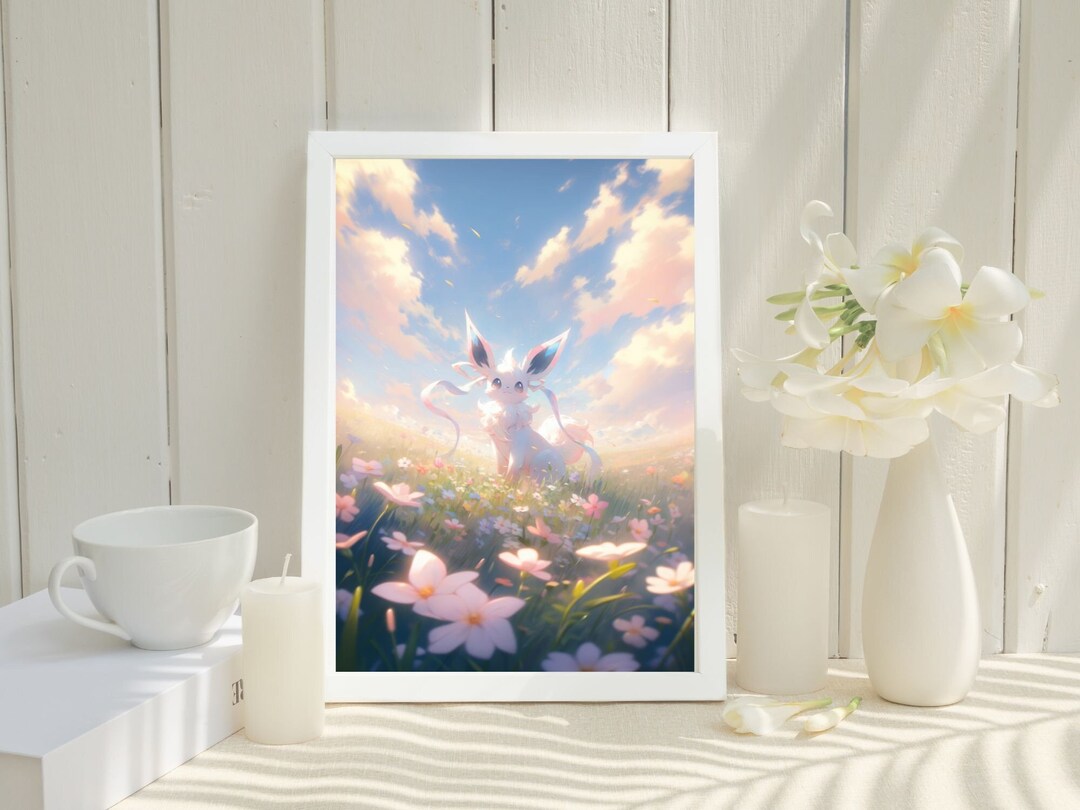 Pokemon Sylveon Illustration, Pokemon Art Print, Watercolor Pokemon ...