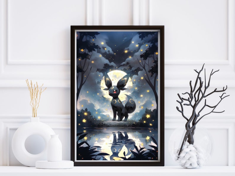 Pokemon Umbreon Illustration, Pokemon Art Print, Watercolor Pokemon ...