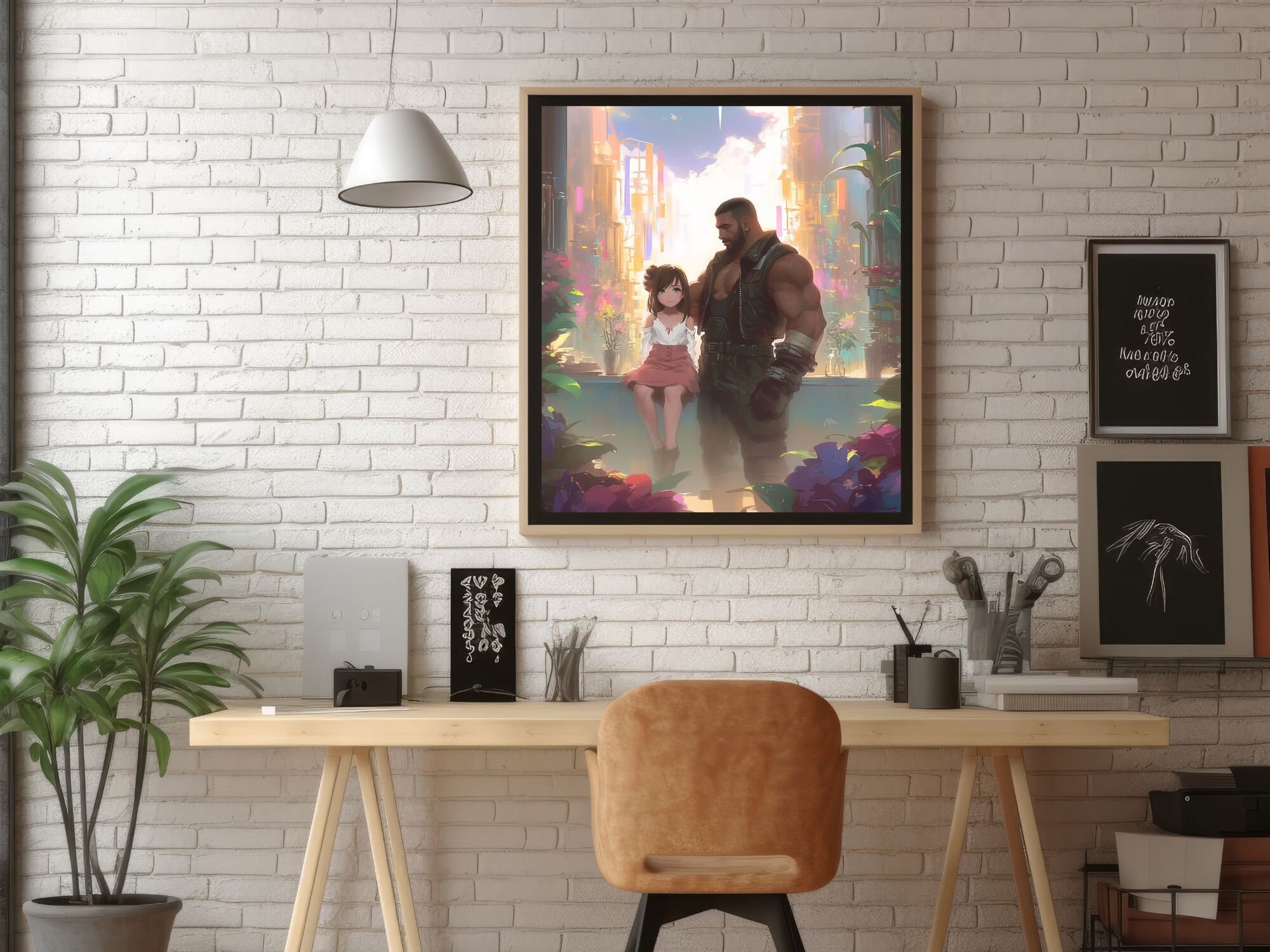 FF7 Marlene and Barret Poster, Final Fantasy VII Remake Art, Final ...