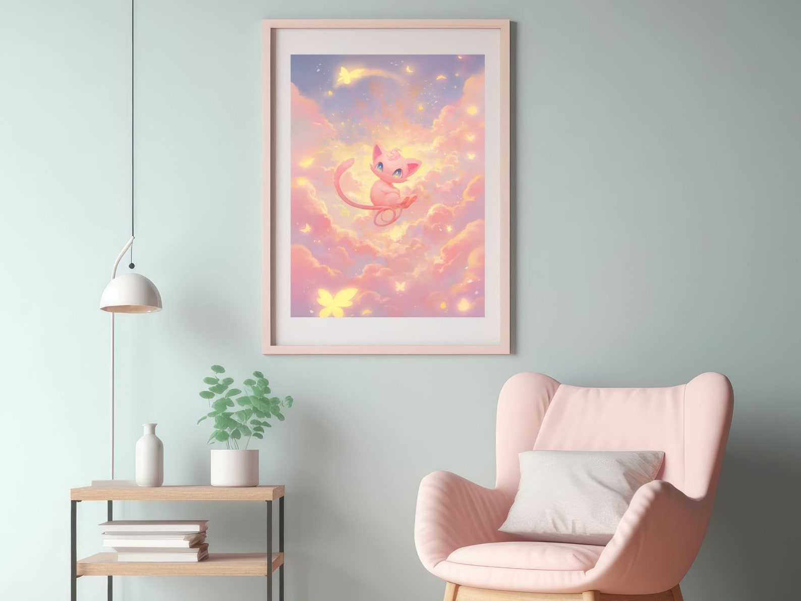 Pokemon Mew Illustration Pokemon Art Print Watercolor - Etsy