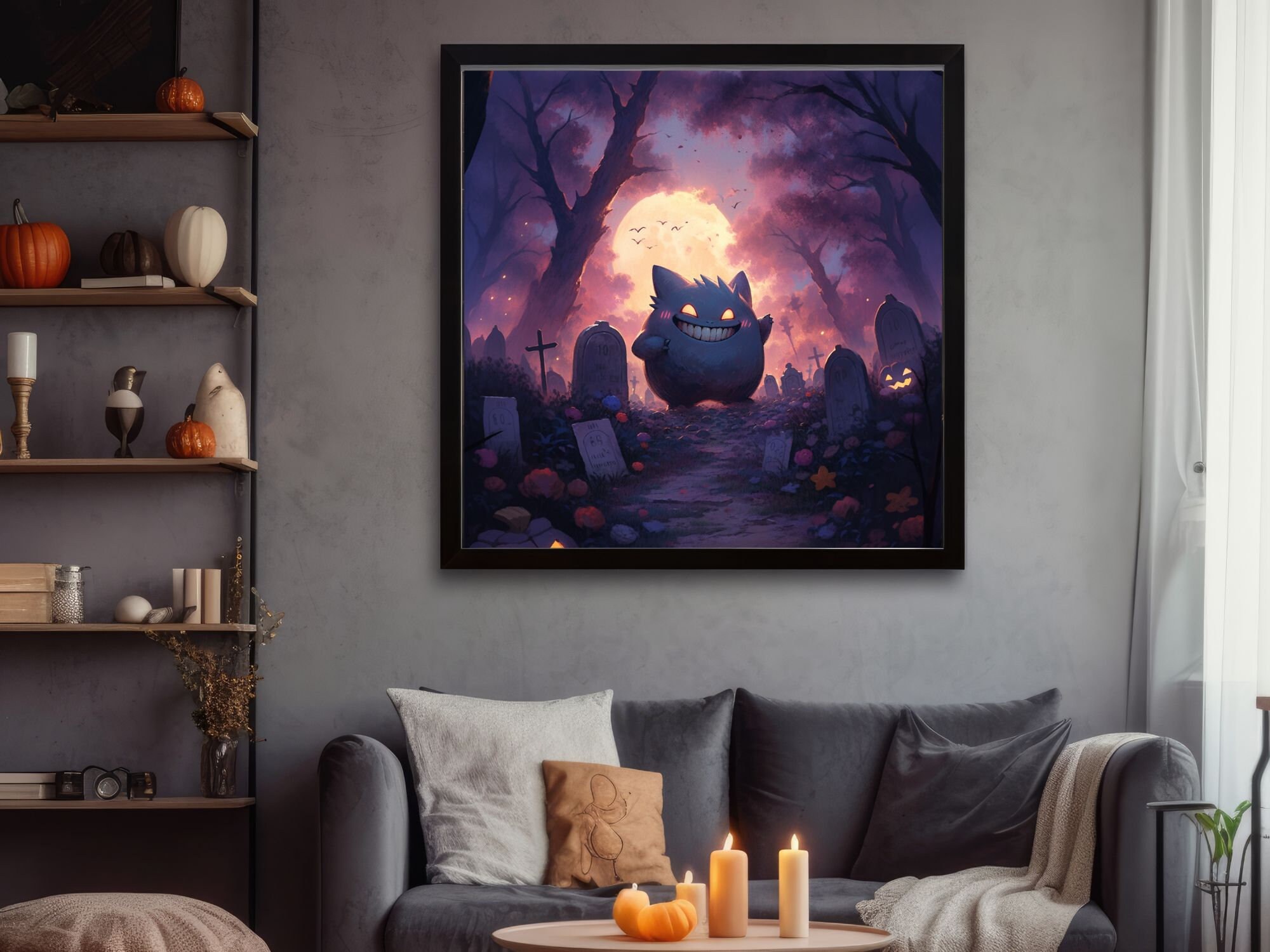 Pokemon Gengar Illustration Pokemon Art Print Pokemon Ghost - Etsy