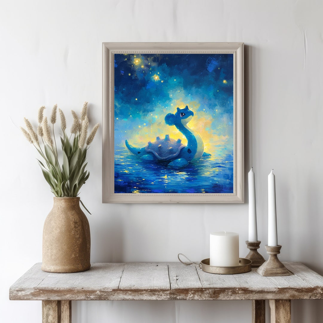 Pokemon Lapras Illustration, Pokemon Art Print, Watercolor Pokemon ...