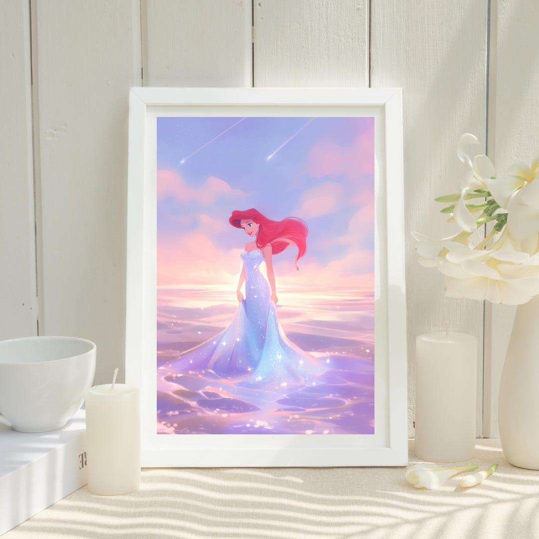 Princess Ariel Poster Pastel, Soft Girl Room Decor for Teens, Pastel ...