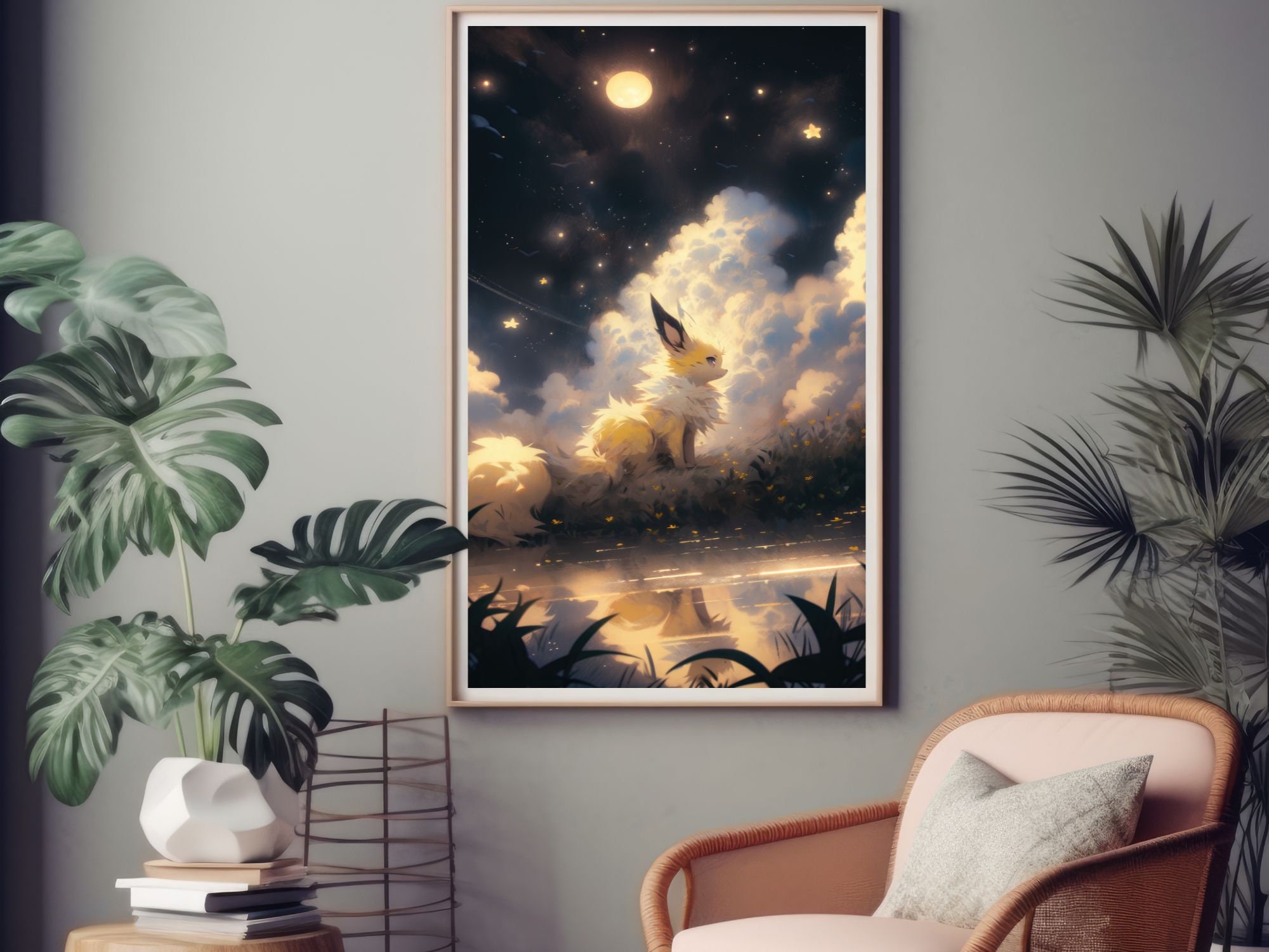 Pokemon Jolteon Illustration, Pokemon Art Print, Watercolor Pokemon ...