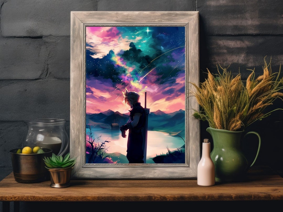 FF7 Cloud Poster, Final Fantasy VII Remake Cloud Art, Final Fantasy ...