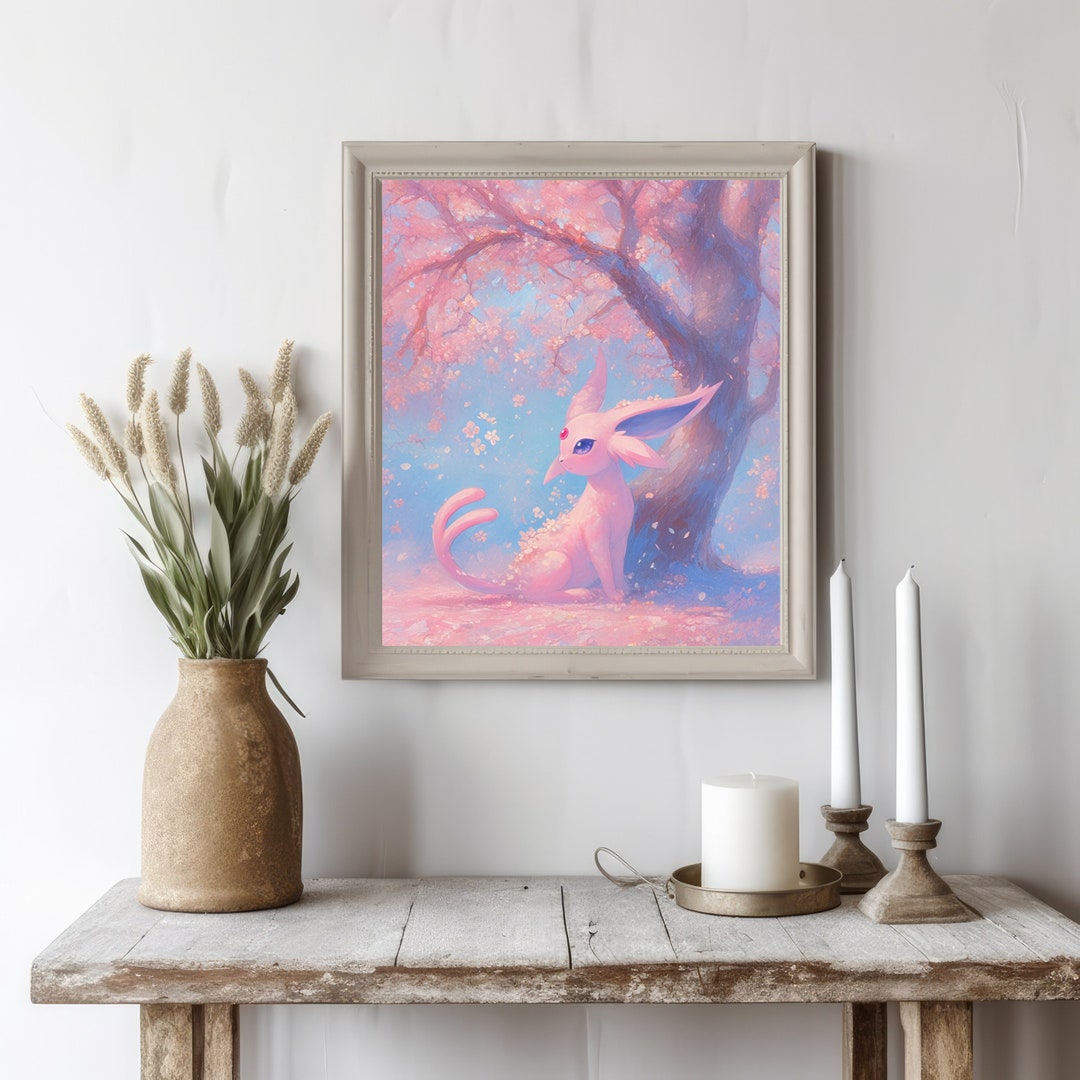 Pokemon Espeon Illustration, Pokemon Art Print, Watercolor Pokemon ...