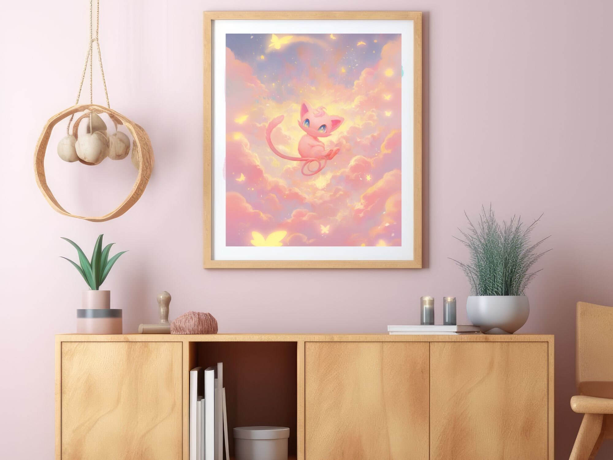 Pokemon Mew Illustration Pokemon Art Print Watercolor - Etsy