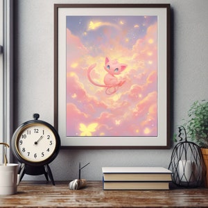 Pokemon Mew Illustration Pokemon Art Print Watercolor - Etsy