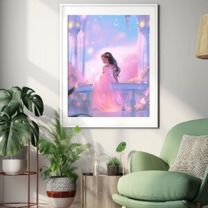 Pink Princess Pastel Poster, Soft Girl Room Decor for Teens, Pastel ...