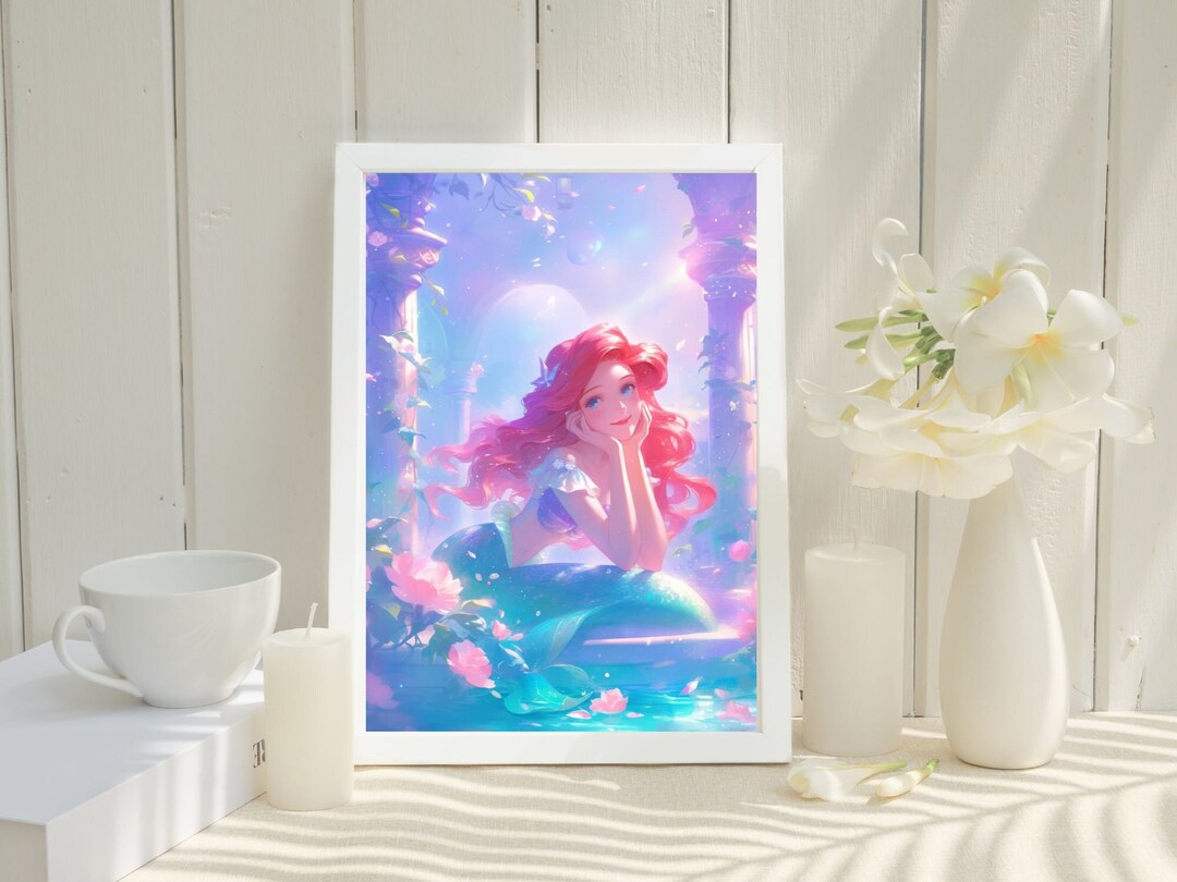 Princess Ariel Poster Pastel, Soft Girl Room Decor for Teens, Pastel ...
