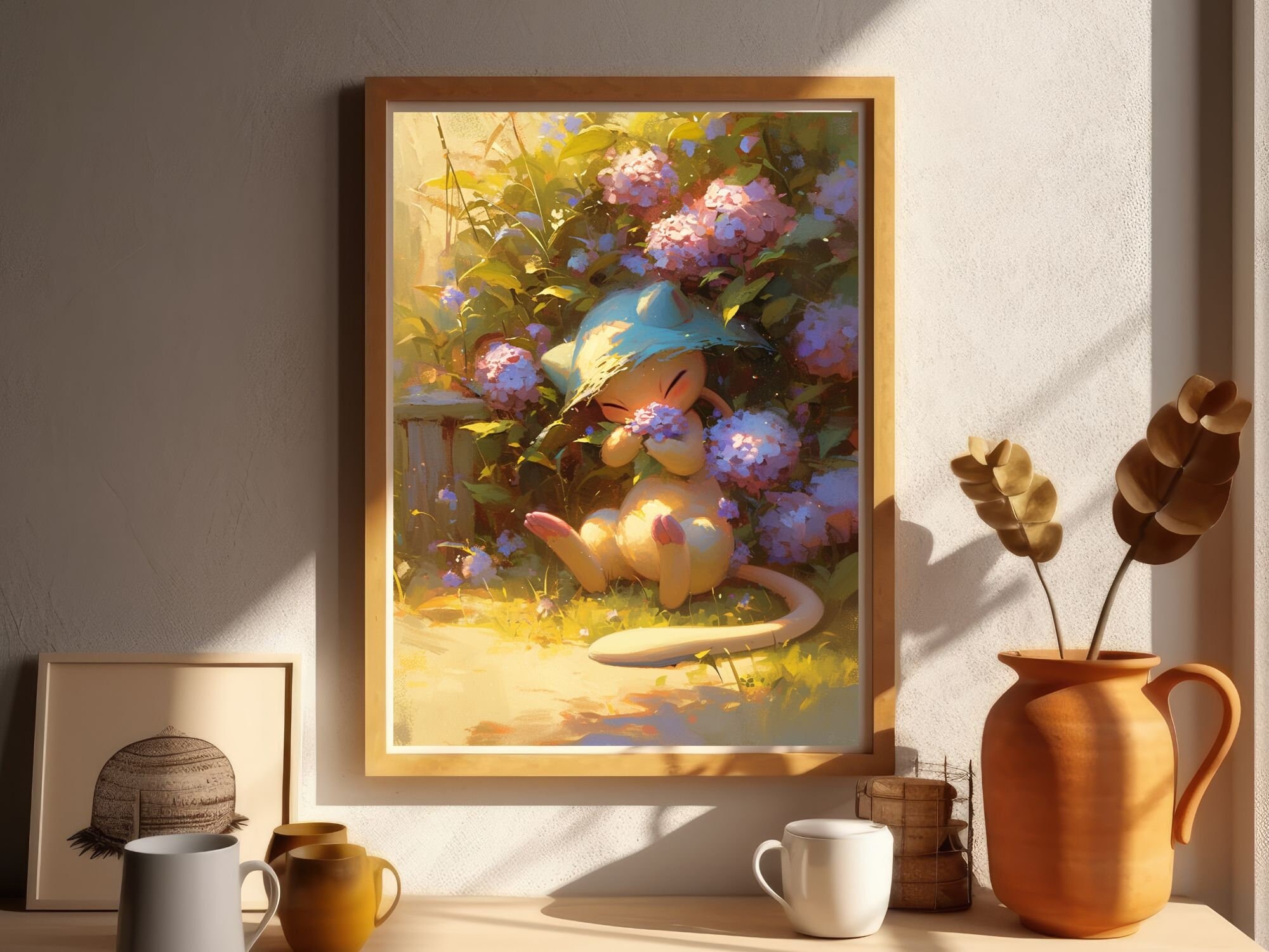 Pokemon Mew Illustration, Pokemon Art Print, Watercolor Pokemon Poster ...