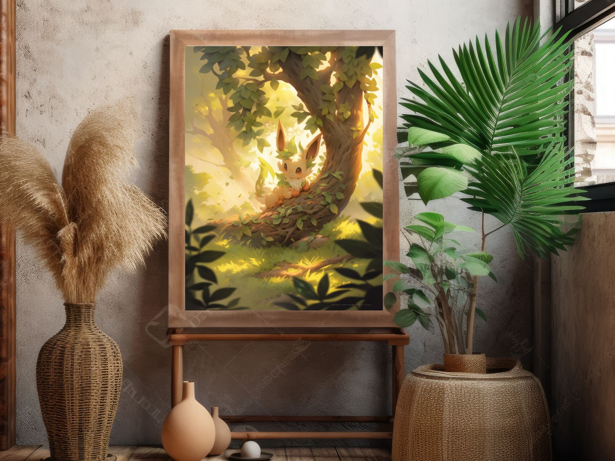 Pokemon Leafeon Illustration, Pokemon Art Print, Watercolor Pokemon ...