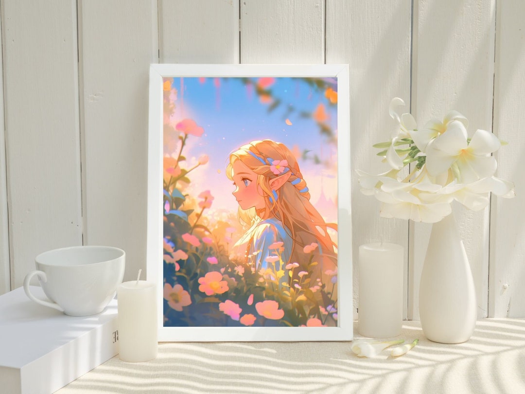 The Legend of Zelda Art, Princess Zelda Poster, Zelda Pastel Print ...