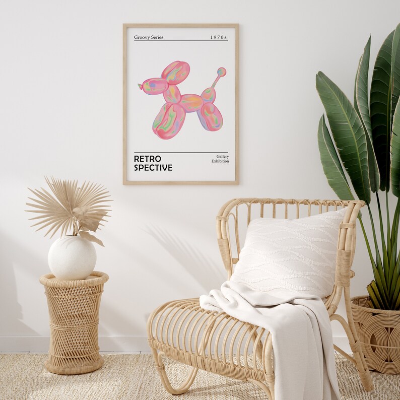 Balloon Dog Print, Dog Print, Dog Poster, Funny Dog Gift, Nursery Print ...