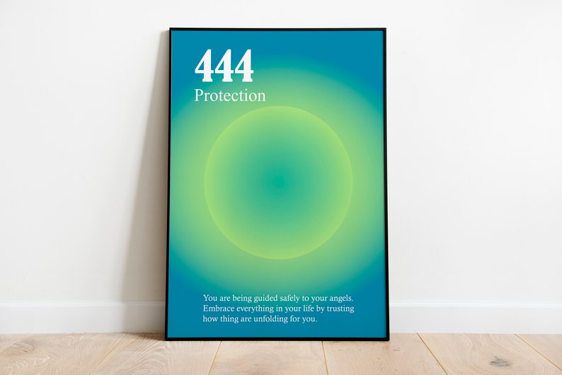 Angel Number Poster Set of 9, Aura Poster, Gradient Aura, Trendy ...