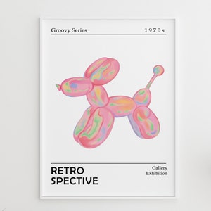 Balloon Dog Print, Dog Print, Dog Poster, Funny Dog Gift, Nursery Print ...