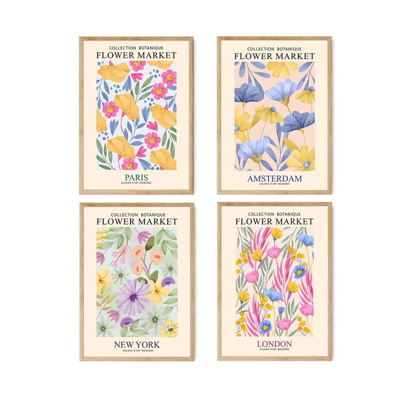 Flower Market Print - Etsy