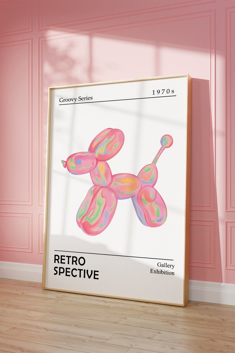 Balloon Dog Print, Dog Print, Dog Poster, Funny Dog Gift, Nursery Print ...