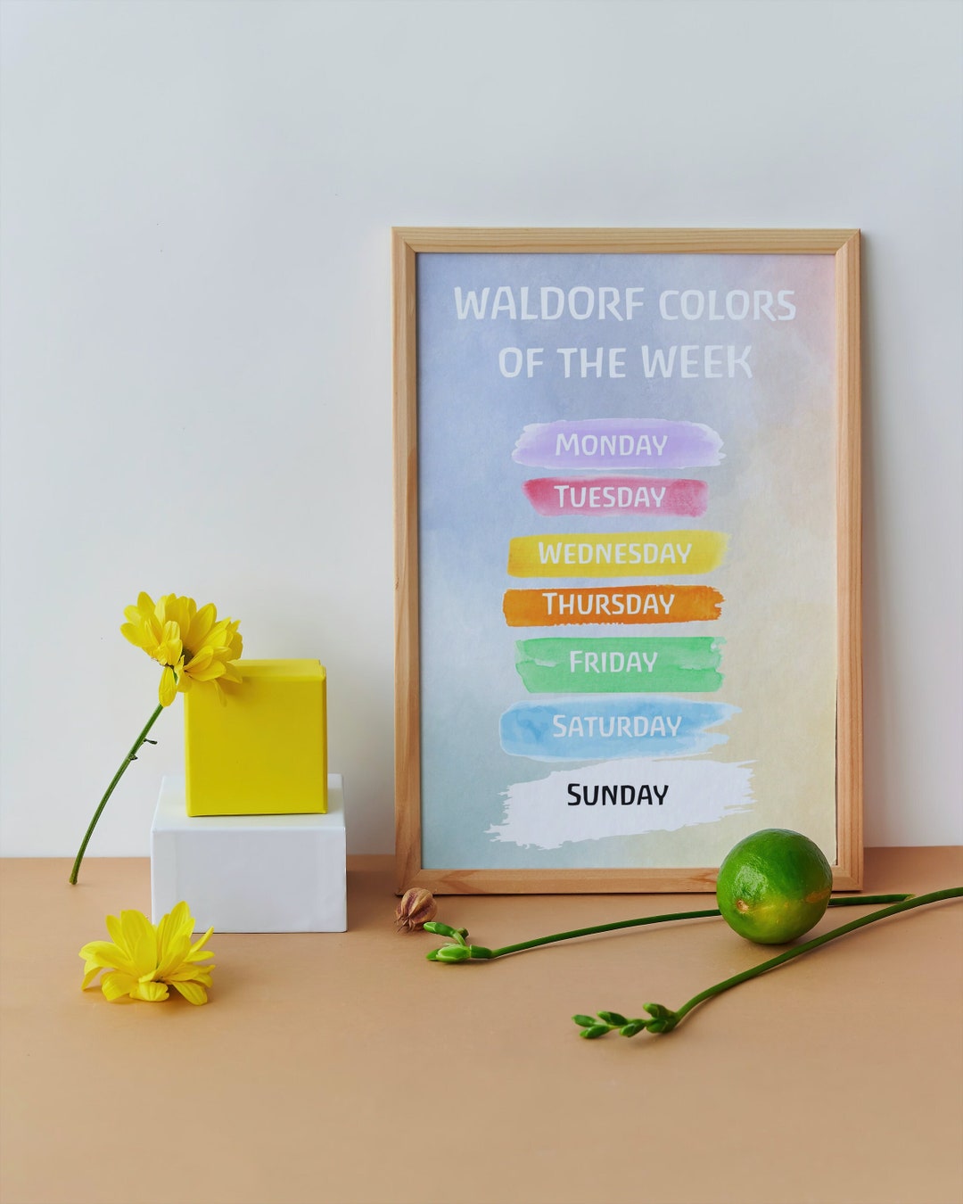 Waldorf Inspired Homeschool Color of the Week Printable Chart Digital ...