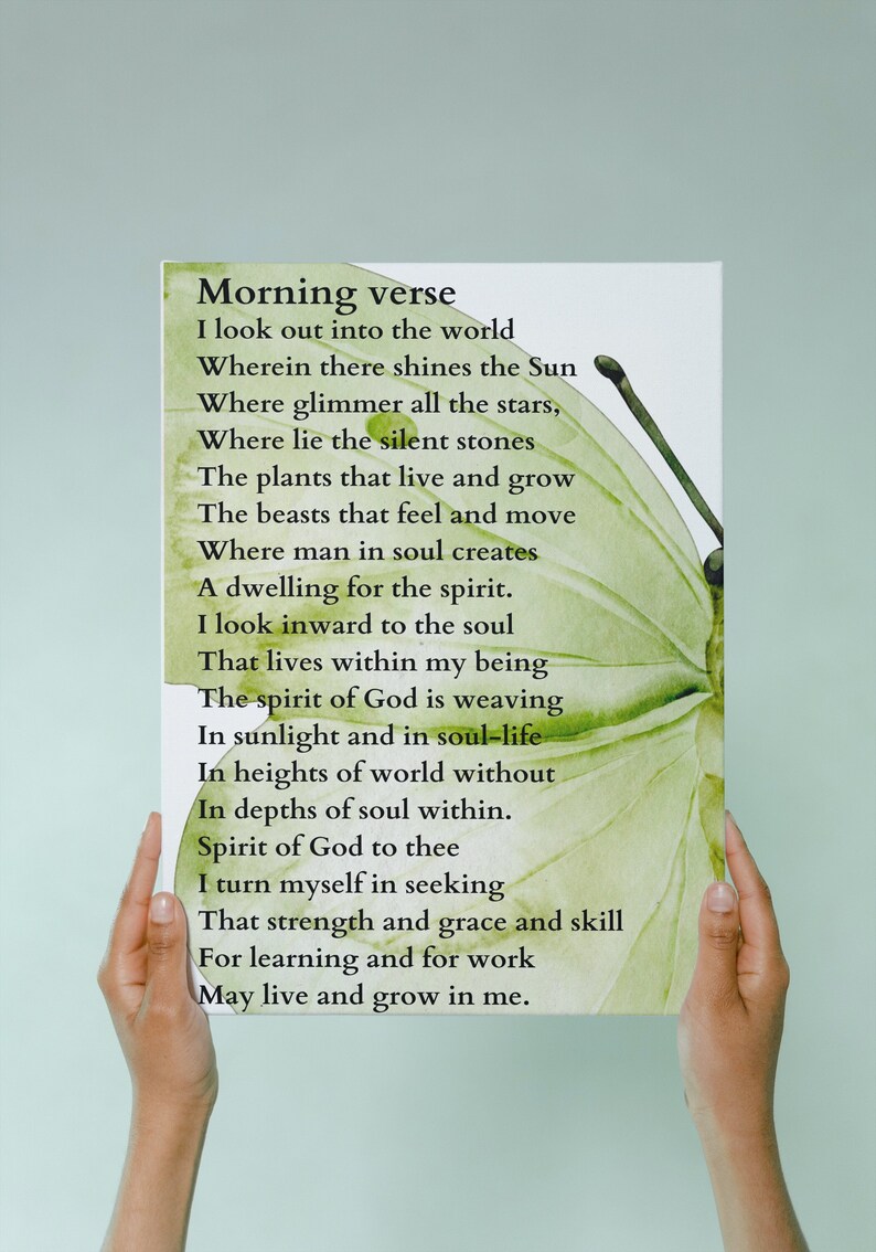 Waldorf Inspired Morning Verse Printable, Digital Art Children, Waldorf ...