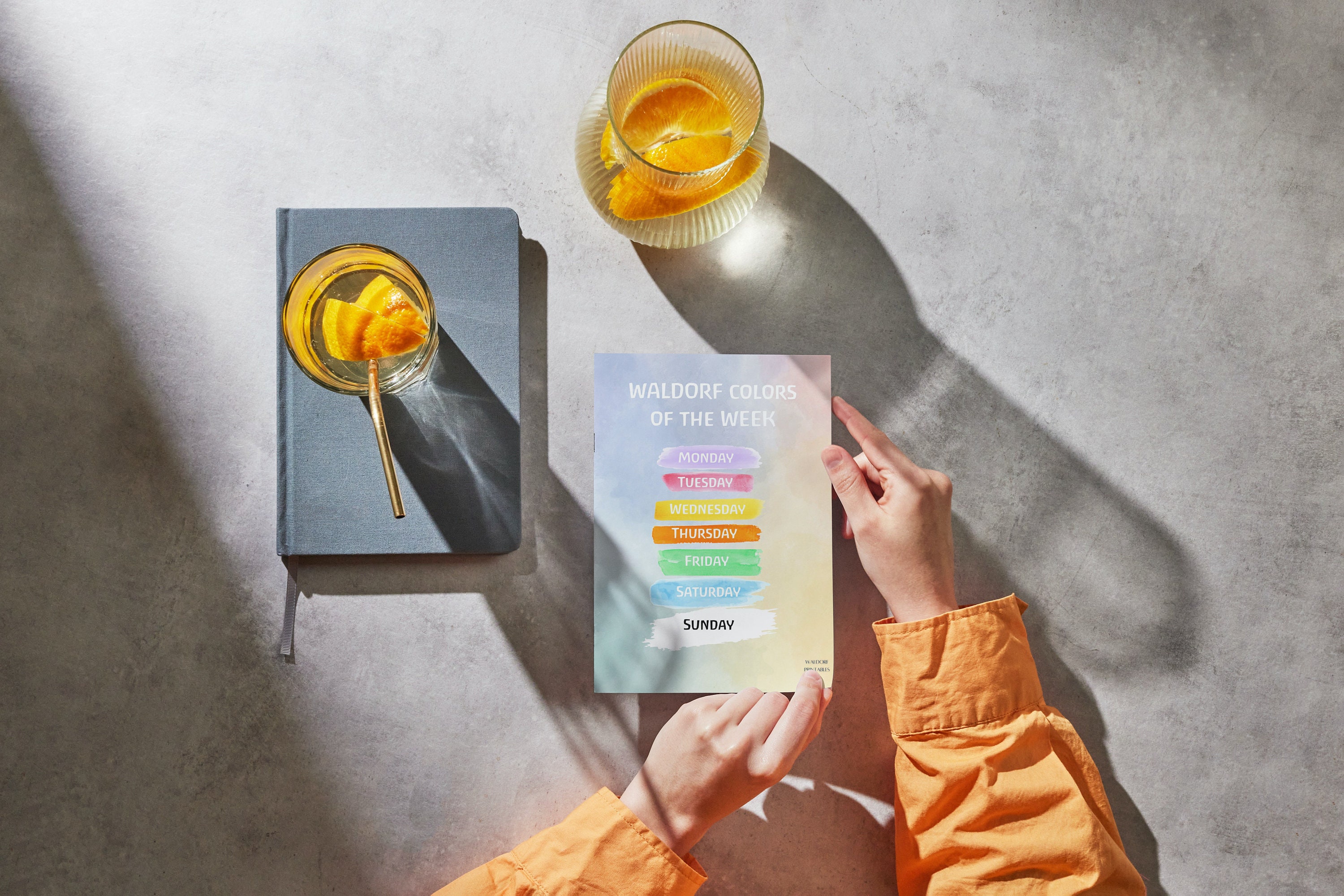 Waldorf Inspired Homeschool Color of the Week Printable Chart Digital ...